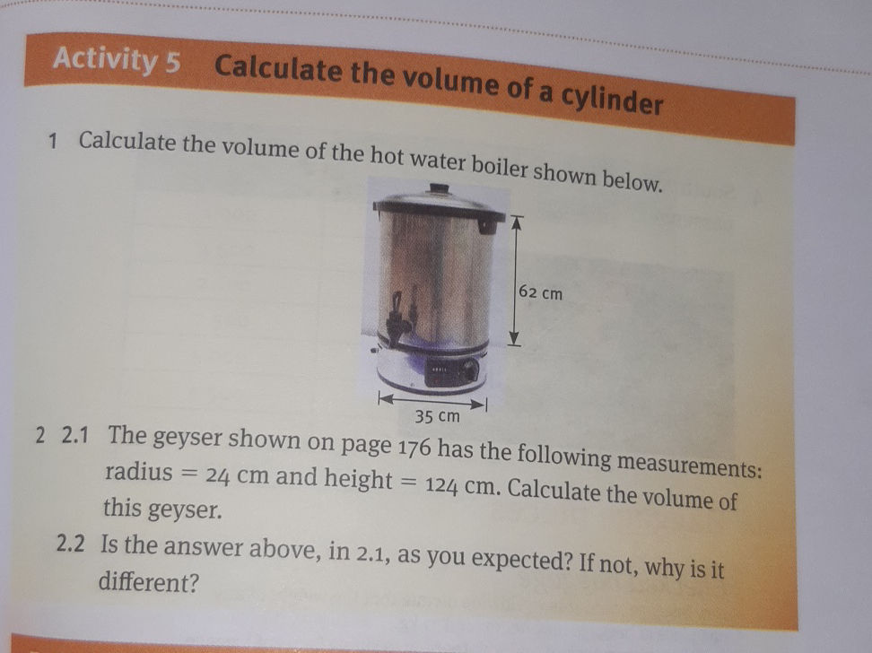 1 Calculate the volume of the hot water | StudyX