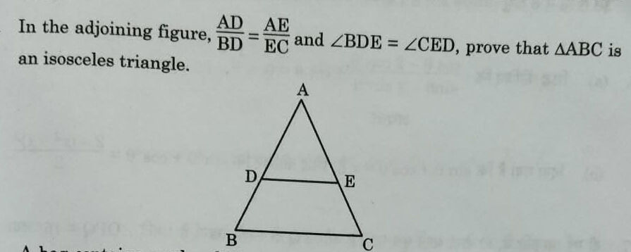 In the adjoining figure, $ {AD}{BD} = | StudyX