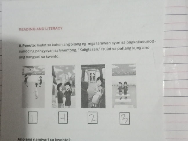 II.Panuto: Isulat sa kahon ang bilang ng mga | StudyX