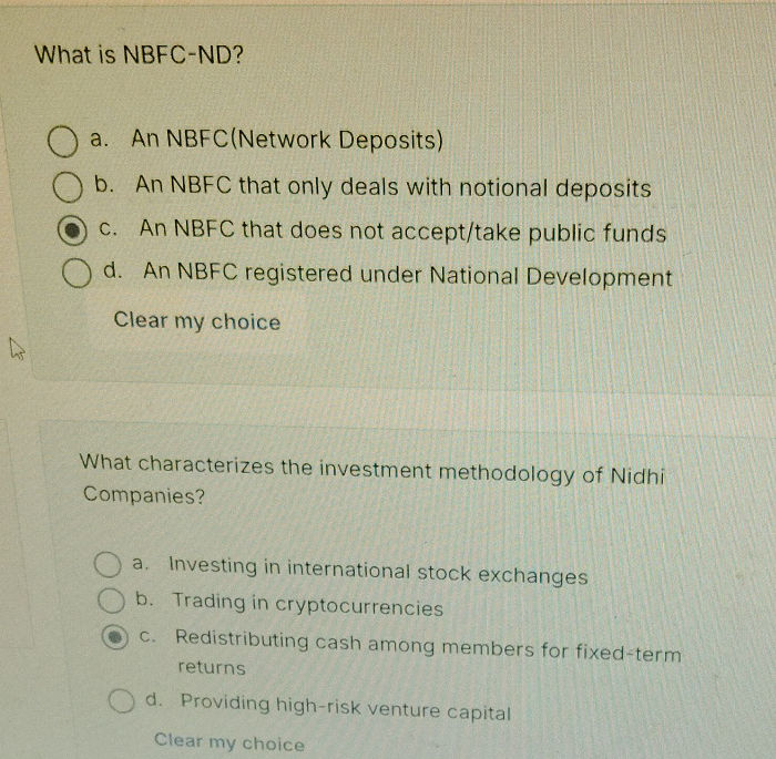 What is NBFC-ND? a. An NBFC(Network