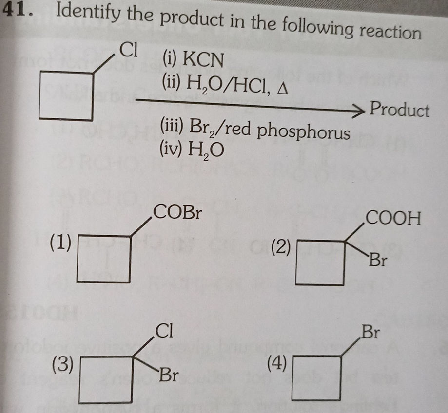 41. Identify the product in the following | StudyX