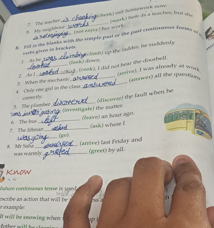 B. Fill in the blanks with the simple past | StudyX