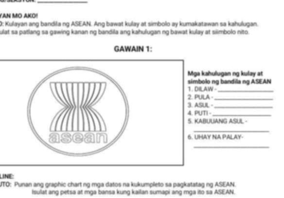 WAN MO AKO! : Kulayan ang bandila ng ASEAN. | StudyX