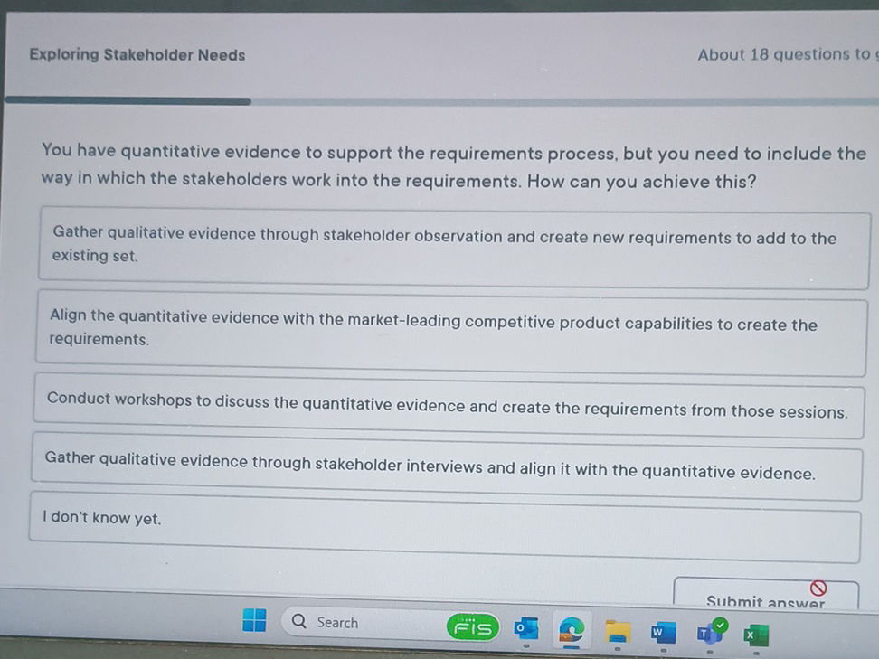 You have quantitative evidence to support | StudyX