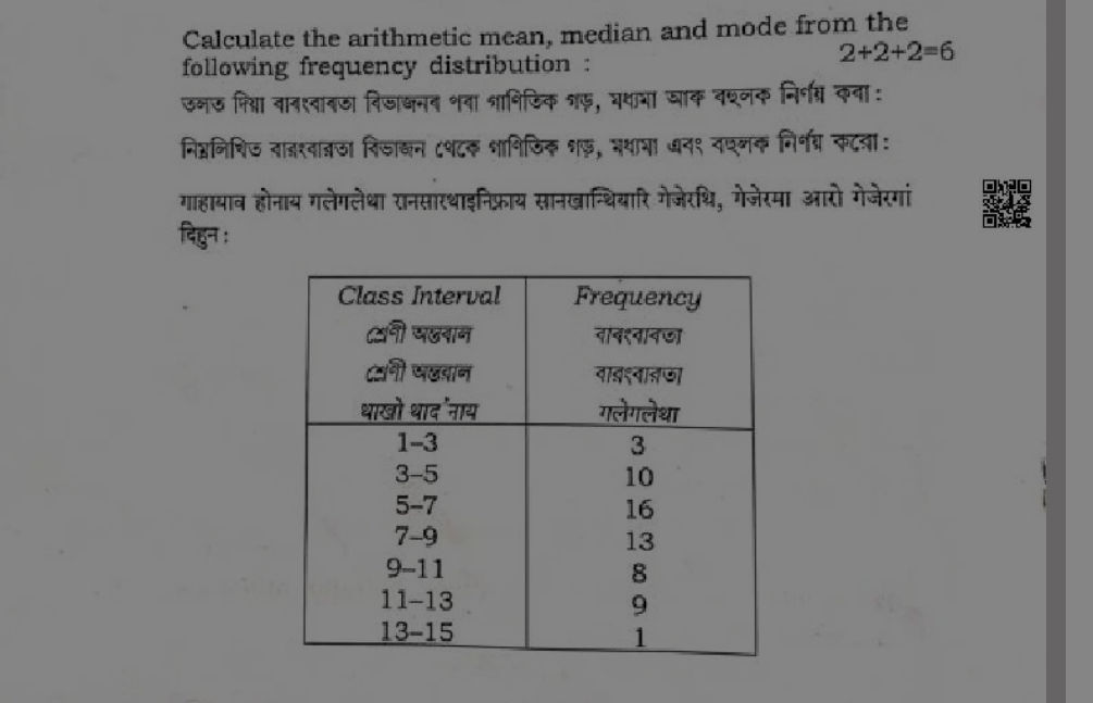 Calculate the arithmetic mean, median and | StudyX