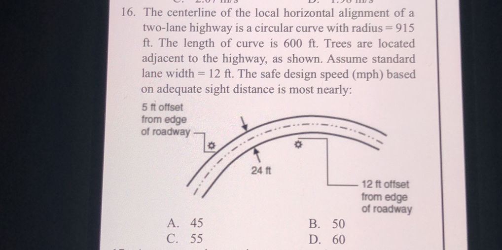 16. The centerline of the local horizontal | StudyX