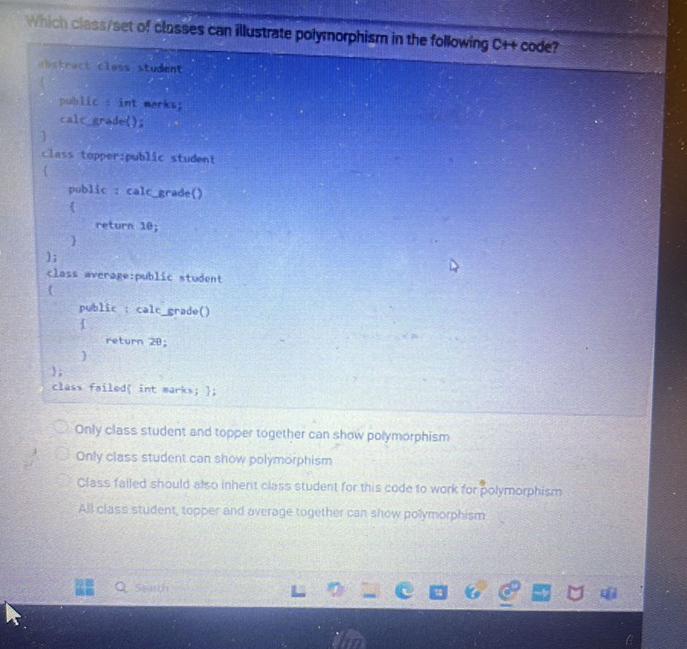 Which class/set of classes can illustrate | StudyX