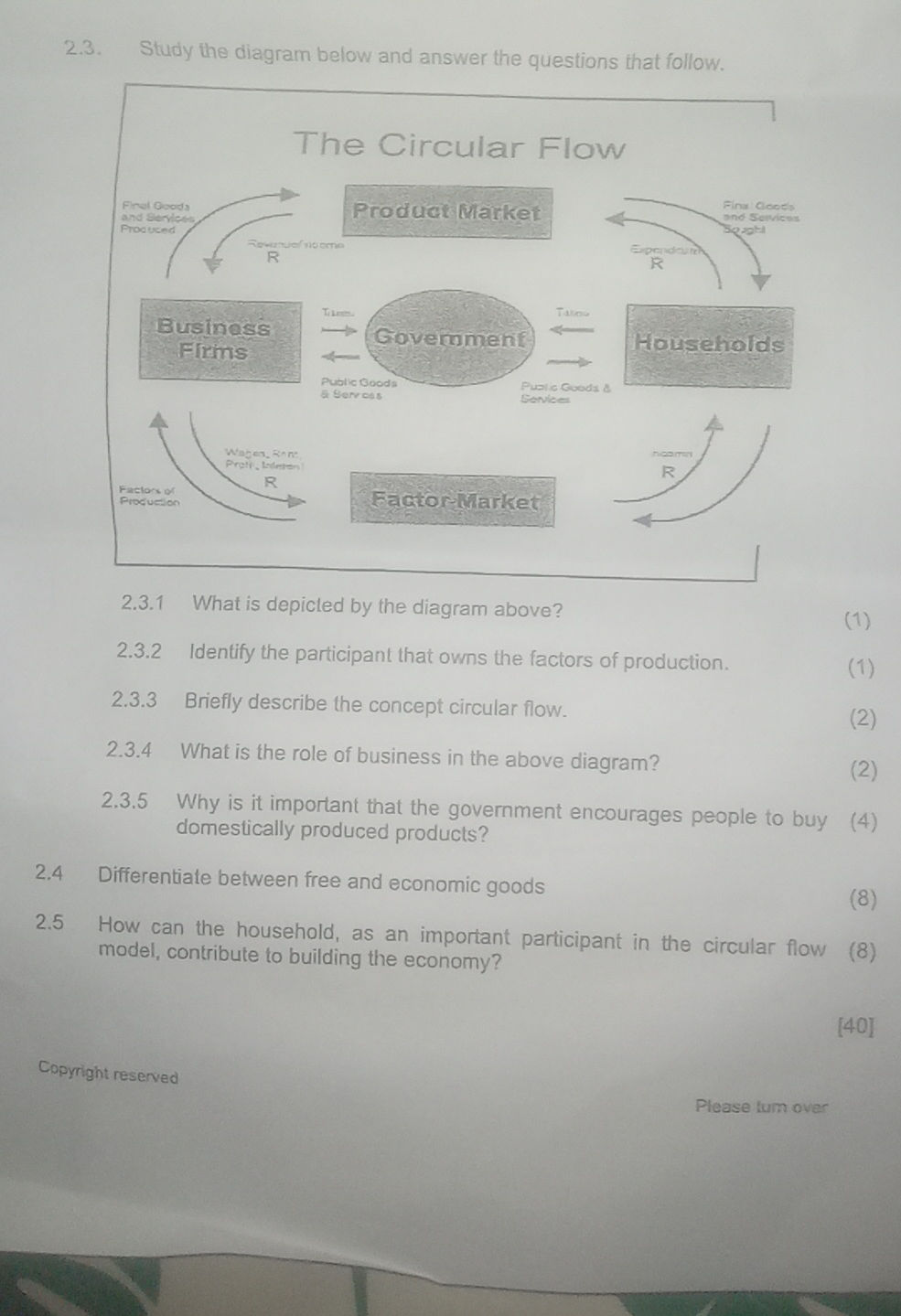 2.3. Study the diagram below and answer the | StudyX