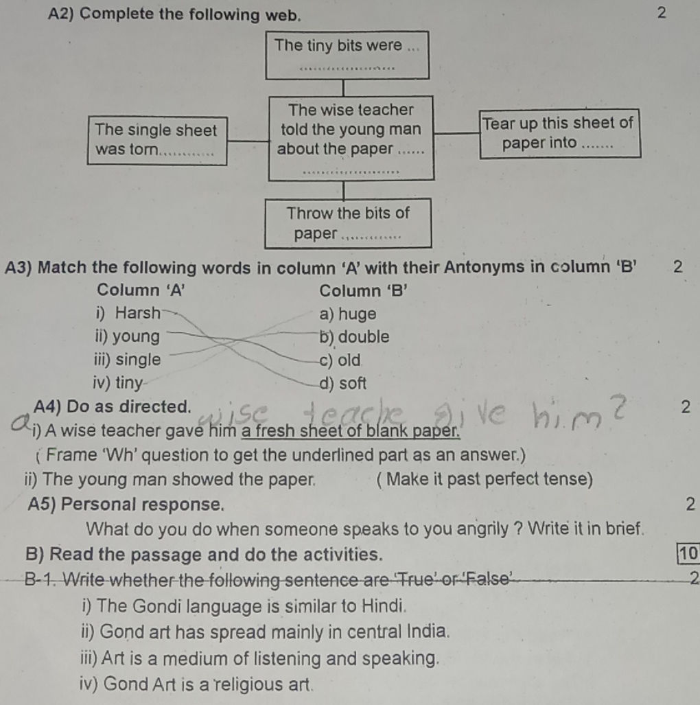 A2) Complete the following web. The tiny | StudyX