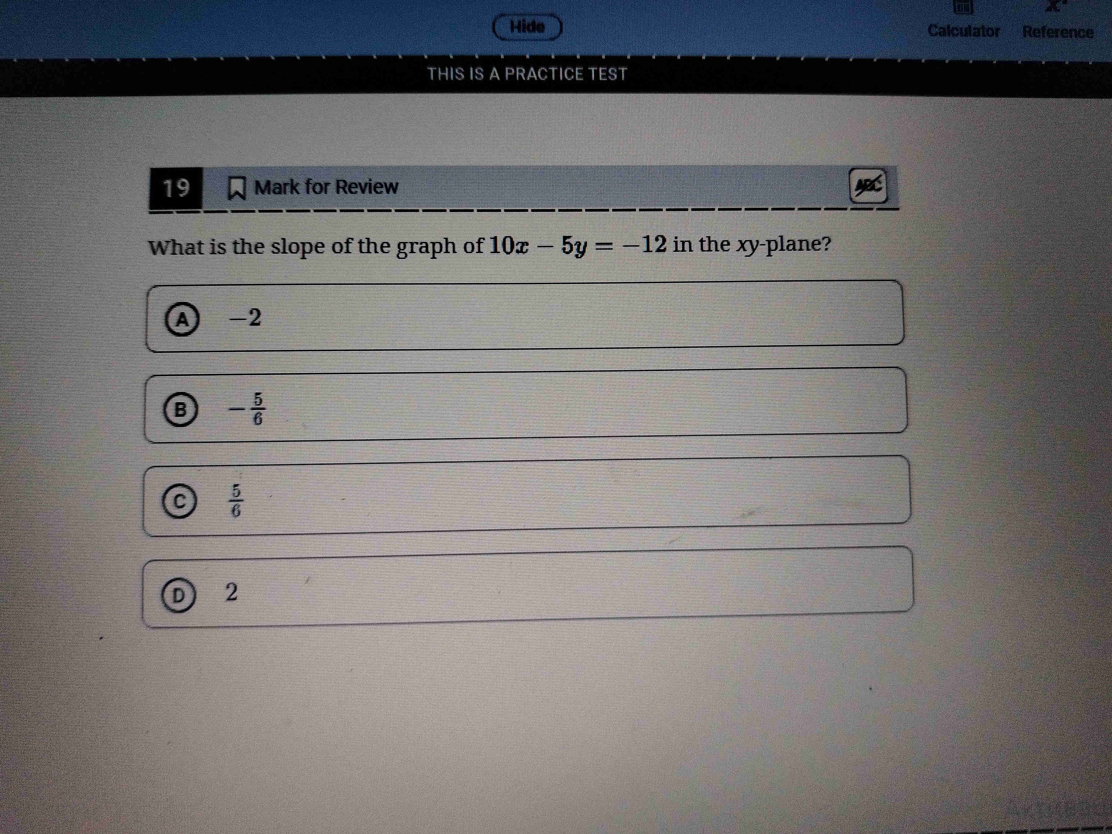 What is the slope of the graph of $10x - 5y | StudyX