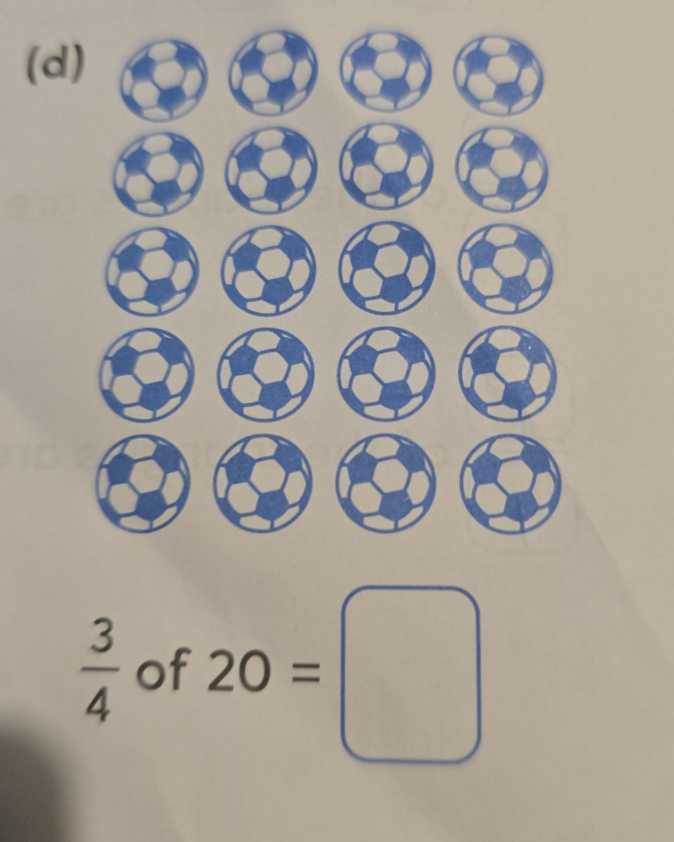 Calculate 3/4 of 20 | StudyX