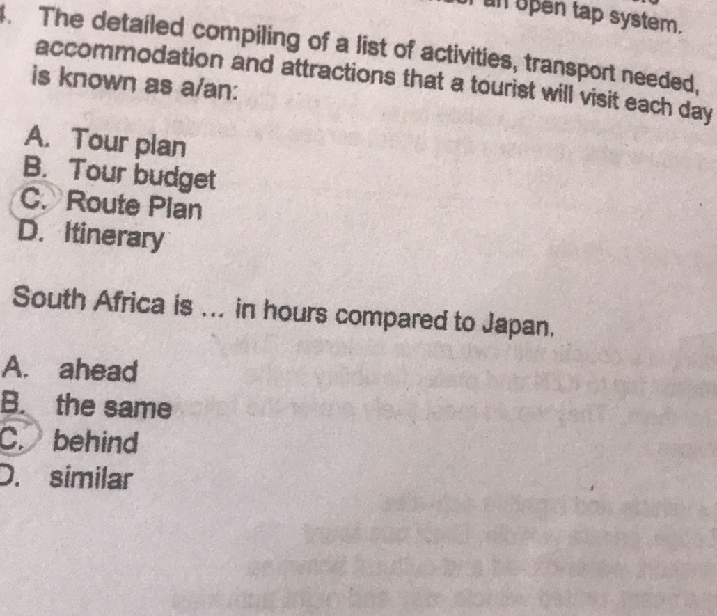 4. The detailed compiling of a list of | StudyX