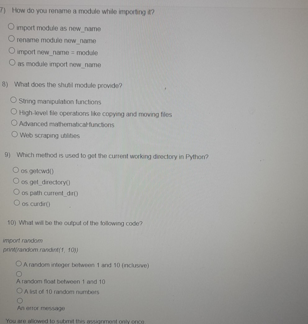 7) How do you rename a module while | StudyX