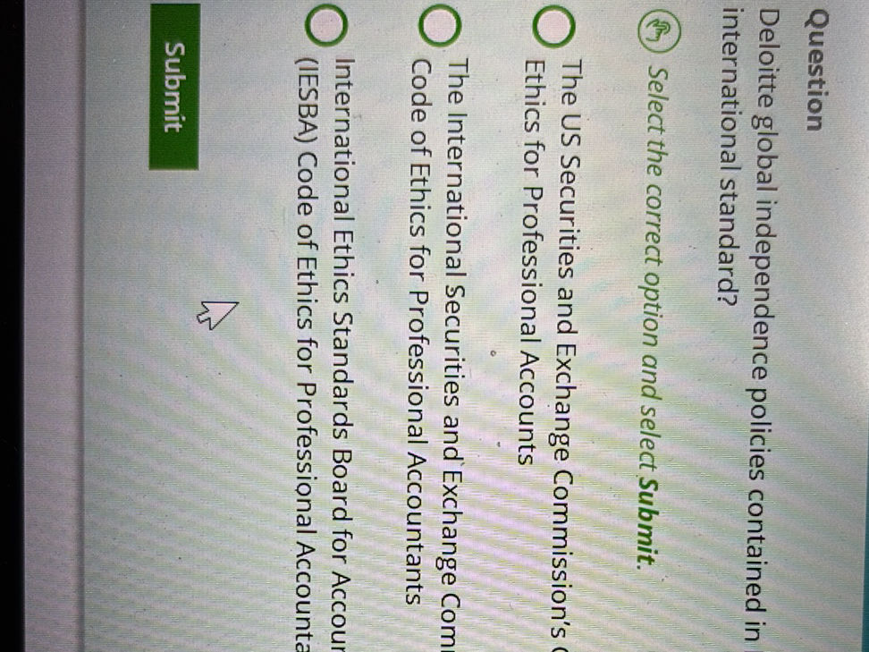 Deloitte global independence policies | StudyX