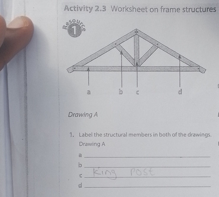 Activity 2.3 Worksheet on frame structures | StudyX