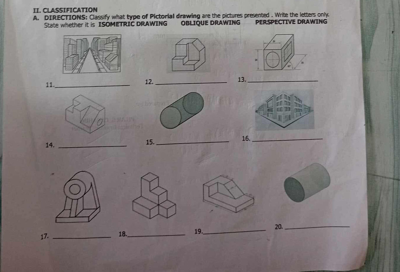 II. CLASSIFICATION A. DIRECTIONS: Classify | StudyX