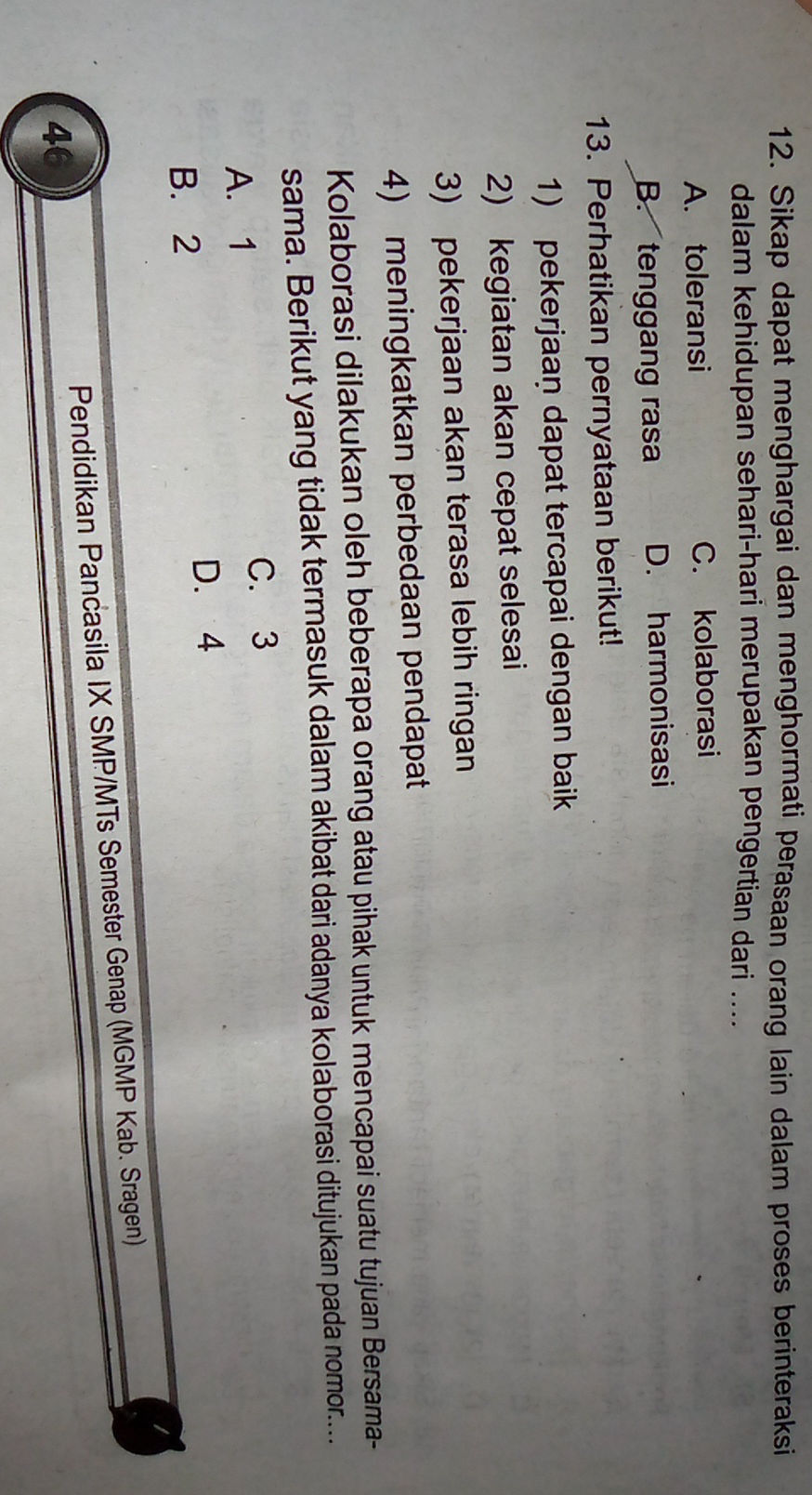 12. Sikap dapat menghargai dan menghormati | StudyX