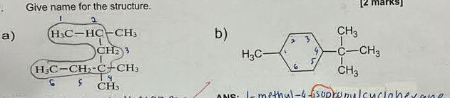 Give name for the structure. a) ``` | StudyX
