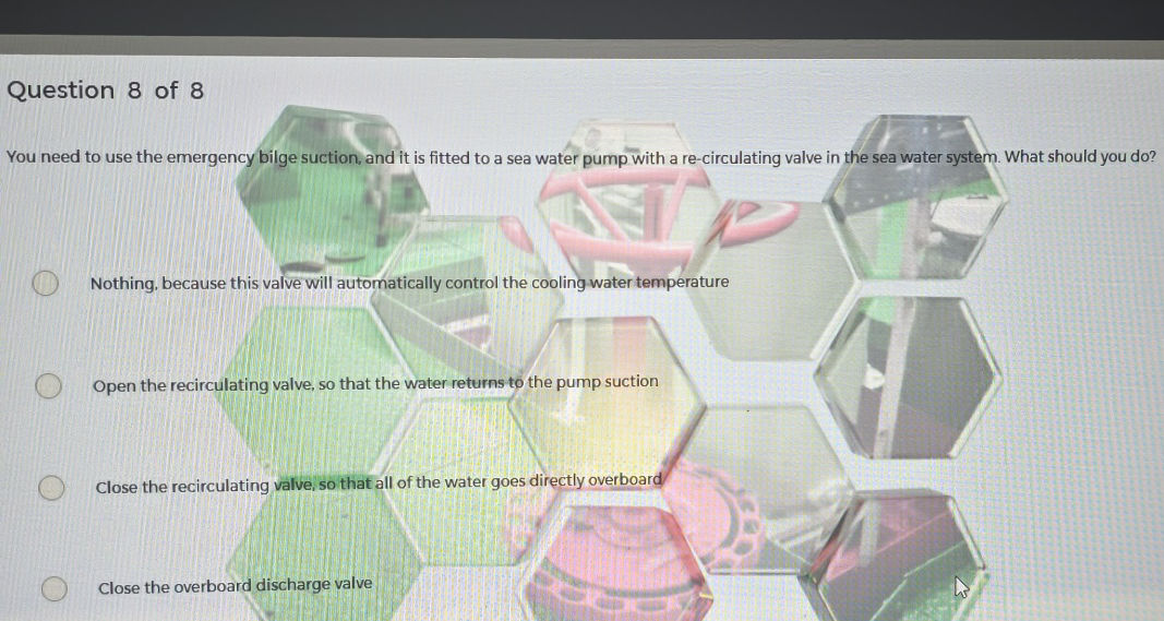 You need to use the emergency bilge suction, | StudyX