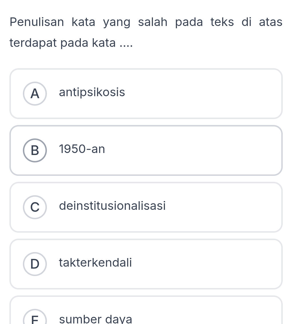 Penulisan kata yang salah pada teks di atas | StudyX