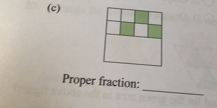 Proper fraction: Represent the fraction | StudyX