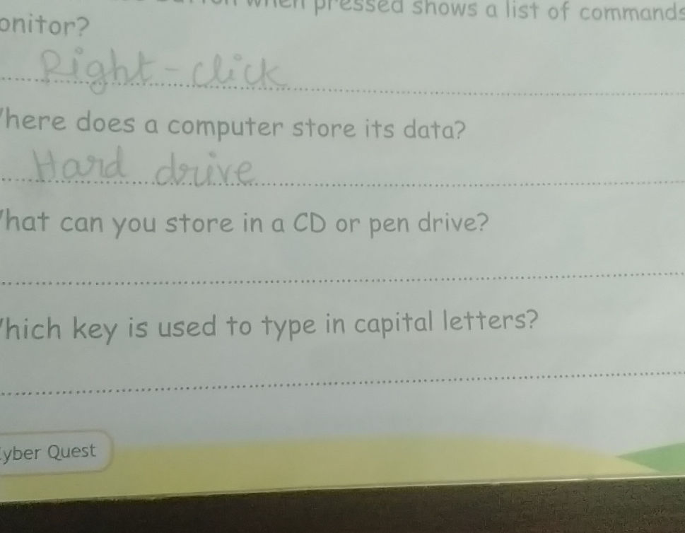 What does the button when pressed shows a | StudyX