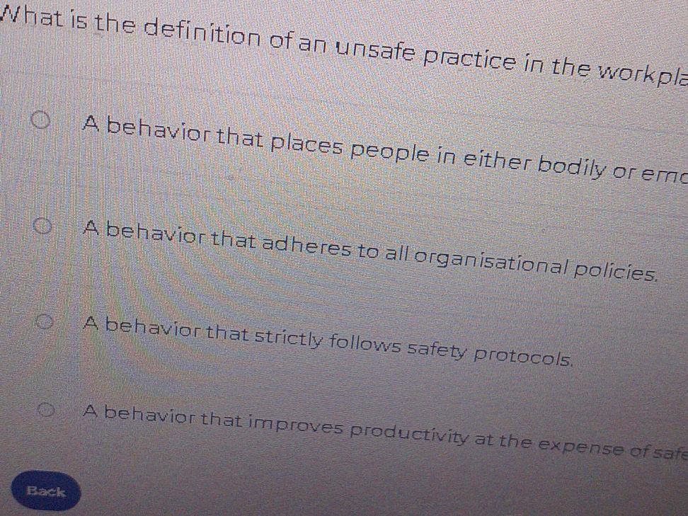 What is the definition of an unsafe practice | StudyX