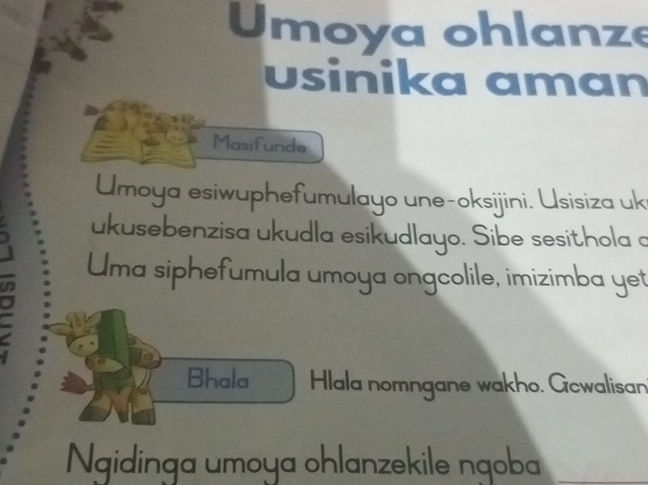 Umoya ohlanze usinika aman Masifunde Umoya | StudyX