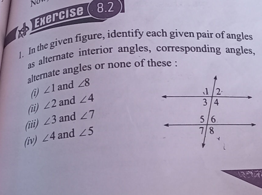 1. In the given figure, identify each given | StudyX