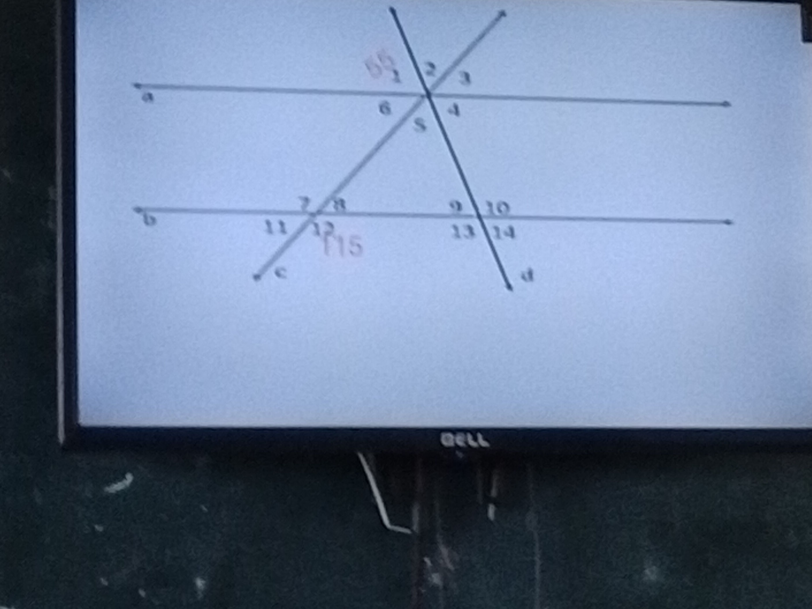 The image shows two parallel lines (a and b) | StudyX