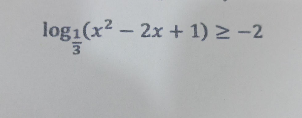 Solving Logarithmic Inequality: log(1/3)(x^2 | StudyX