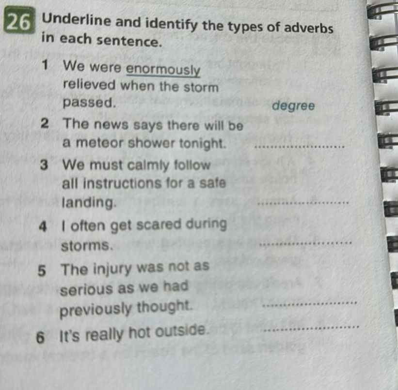 26 Underline and identify the types of | StudyX