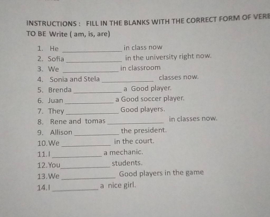 INSTRUCTIONS: FILL IN THE BLANKS WITH THE | StudyX
