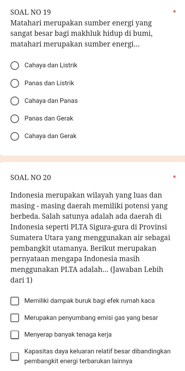 SOAL NO 19 Matahari merupakan sumber energi | StudyX