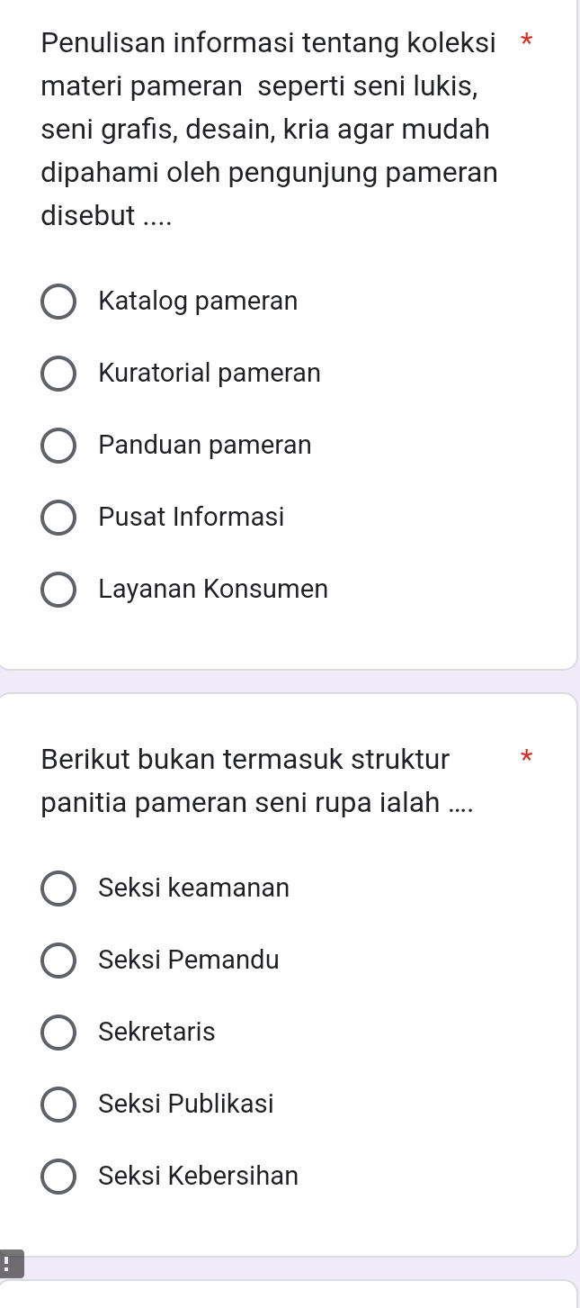 Penulisan informasi tentang koleksi materi | StudyX