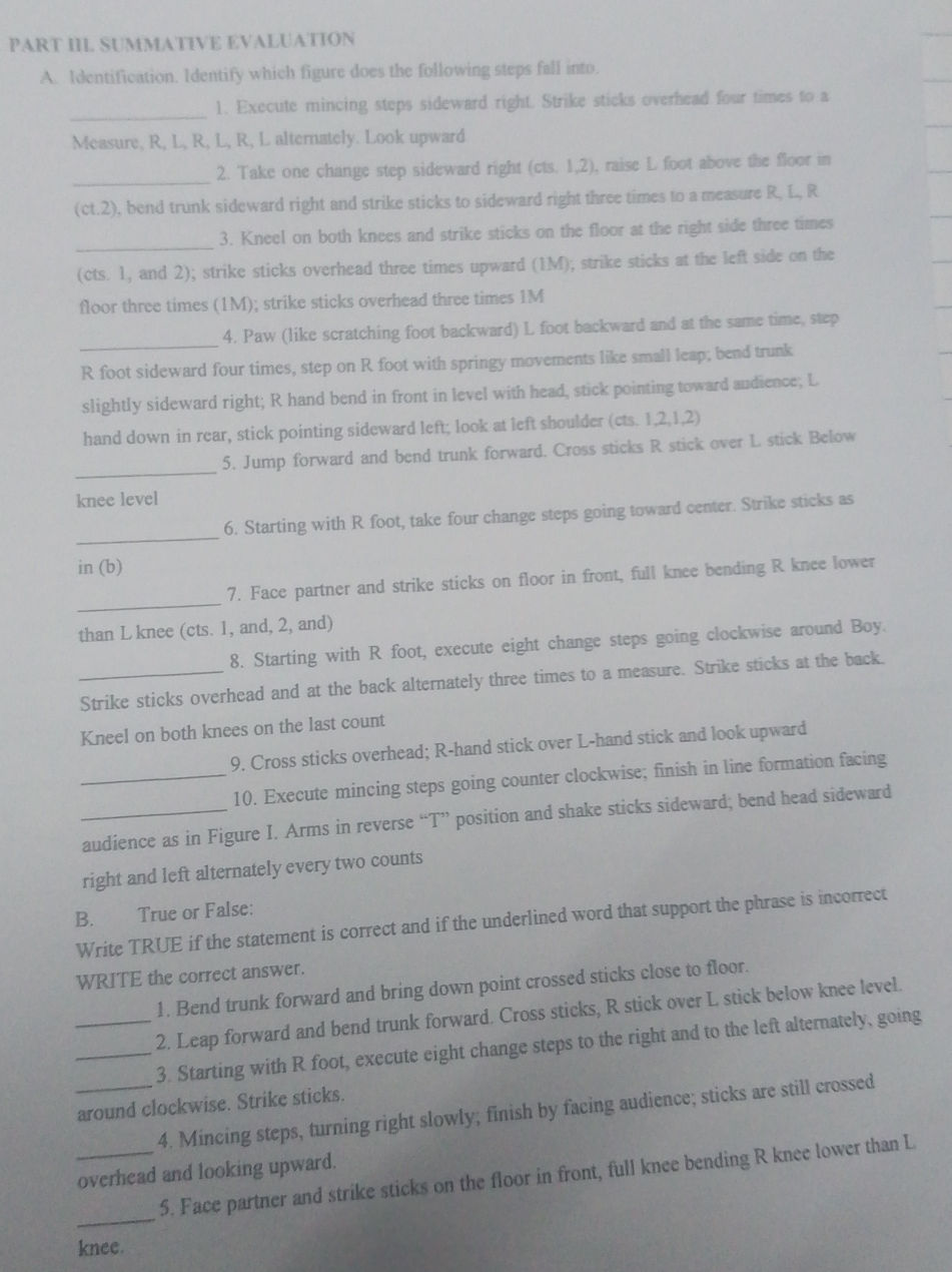 PART III. SUMMATIVE EVALUATION A. | StudyX