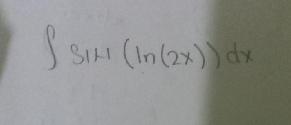 Integral of sinh(ln(2x)) | StudyX