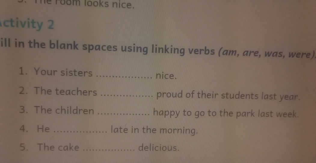 Activity 2 Fill in the blank spaces using | StudyX