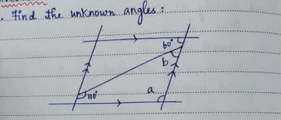 Find the unknown angles: Diagram with | StudyX