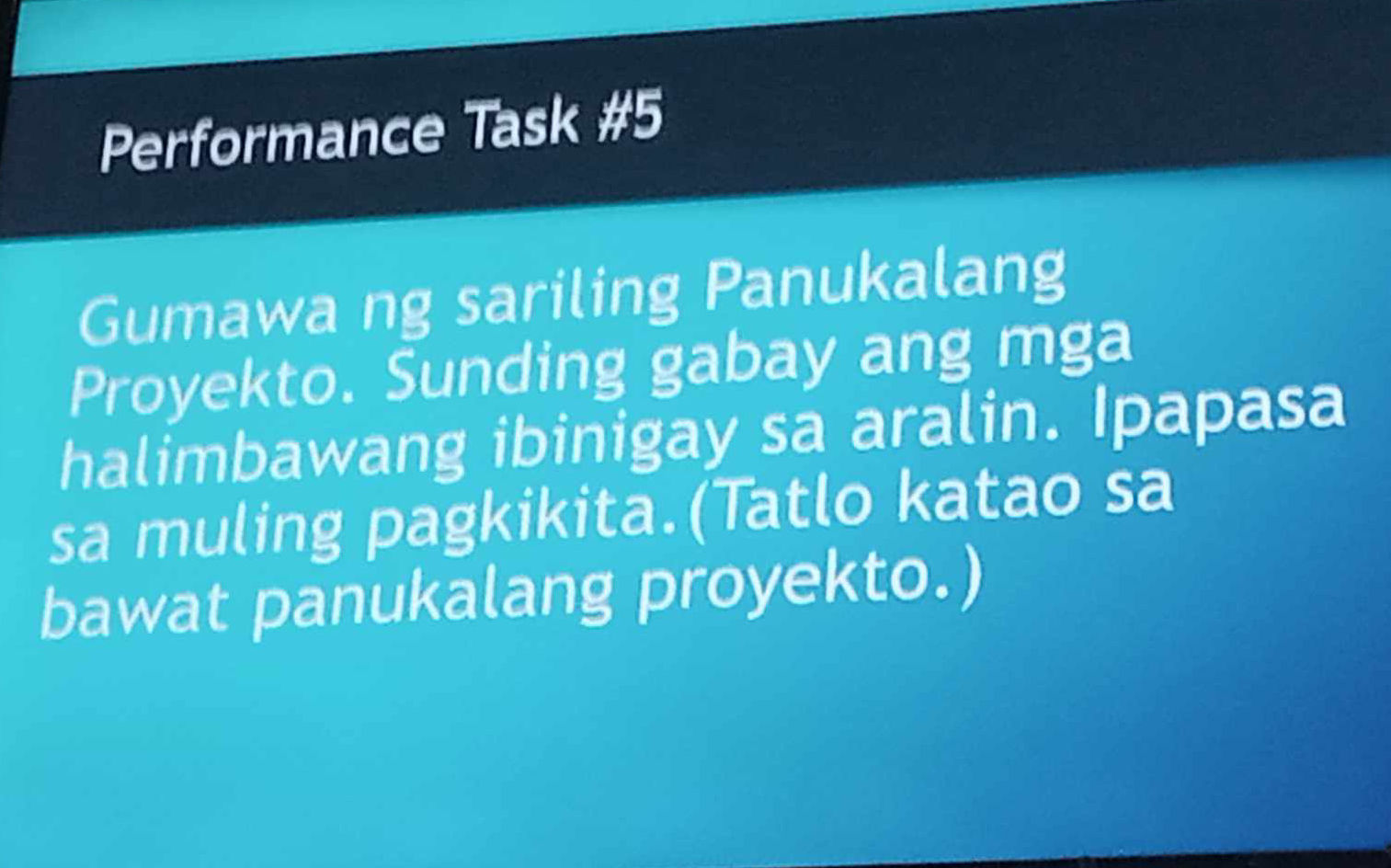 Performance Task #5 Gumawa ng sariling | StudyX