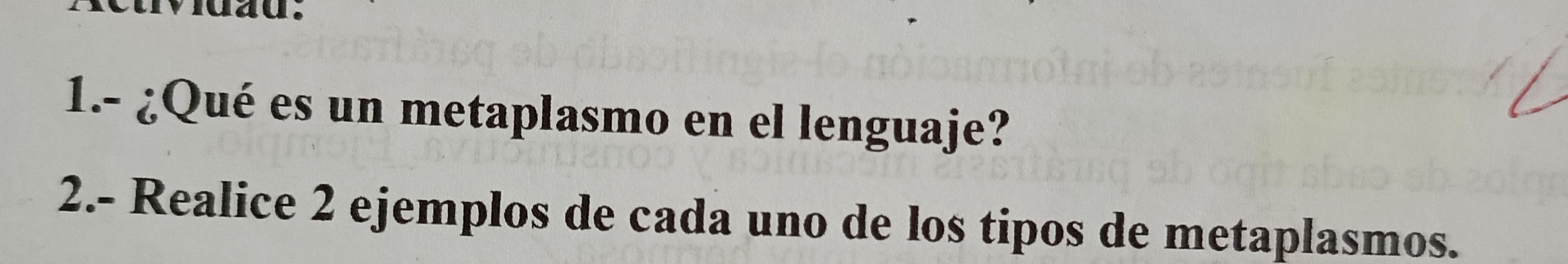 1.- ¿Qué es un metaplasmo en el lenguaje? | StudyX