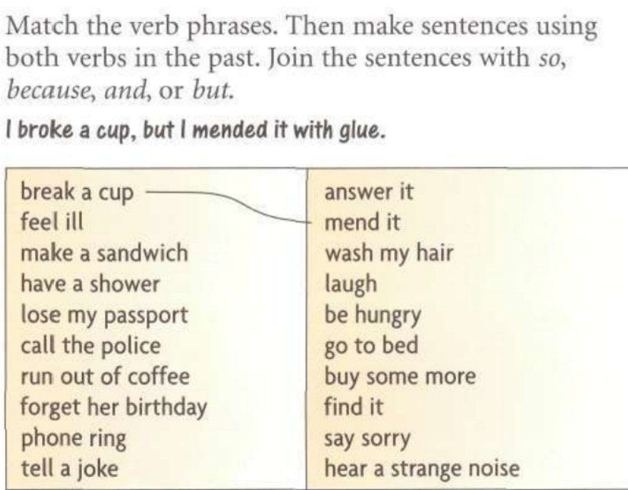 Match the verb phrases. Then make sentences | StudyX