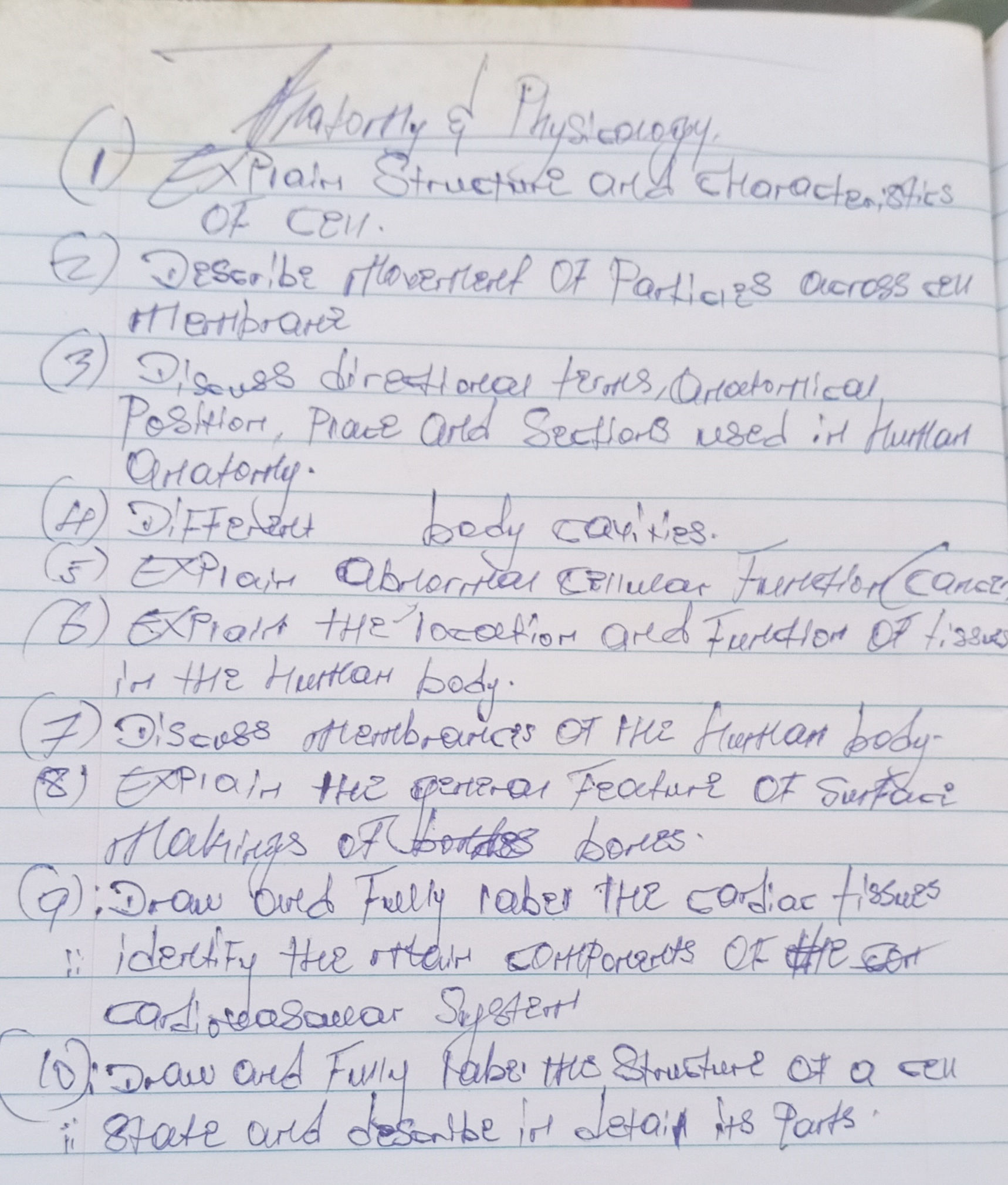 (1) Explain Structure and Characteristics of | StudyX