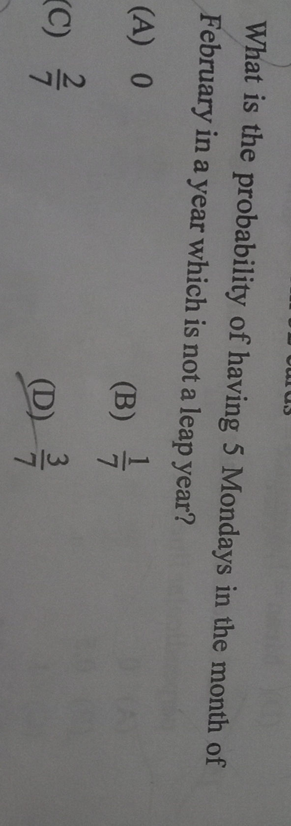 What is the probability of having 5 Mondays