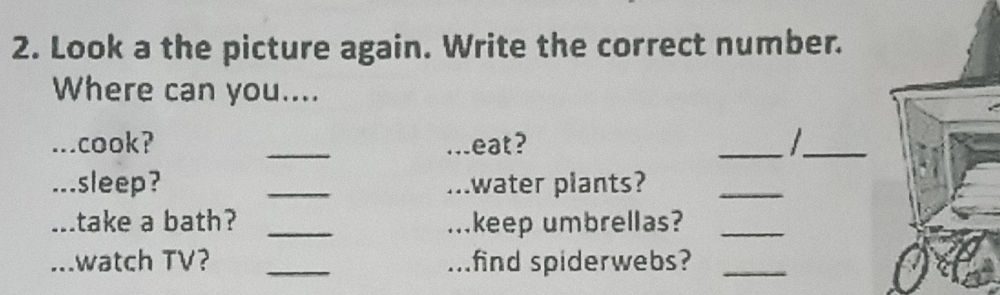 2. Look a the picture again. Write the | StudyX