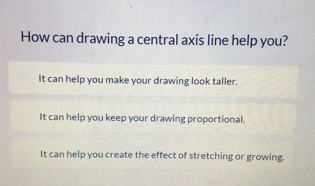 How can drawing a central axis line help | StudyX