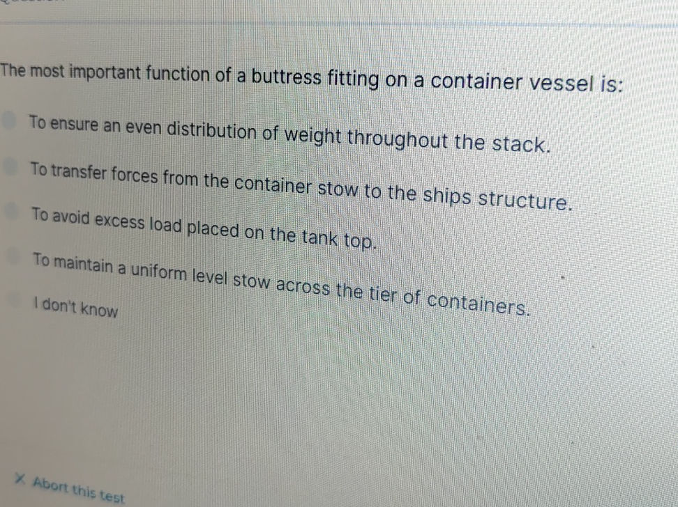 The most important function of a buttress