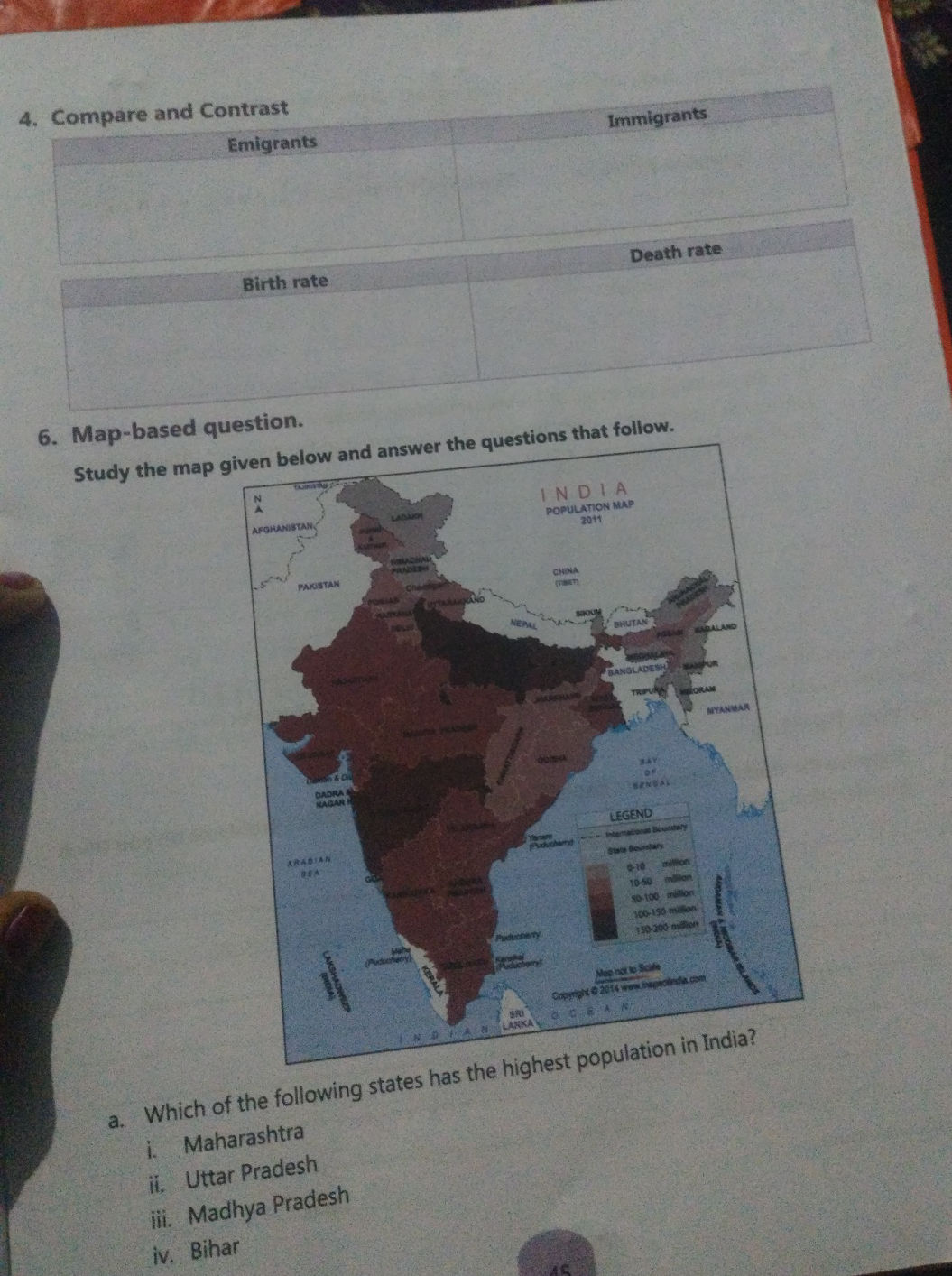 6. Map-based question. Study the map given | StudyX