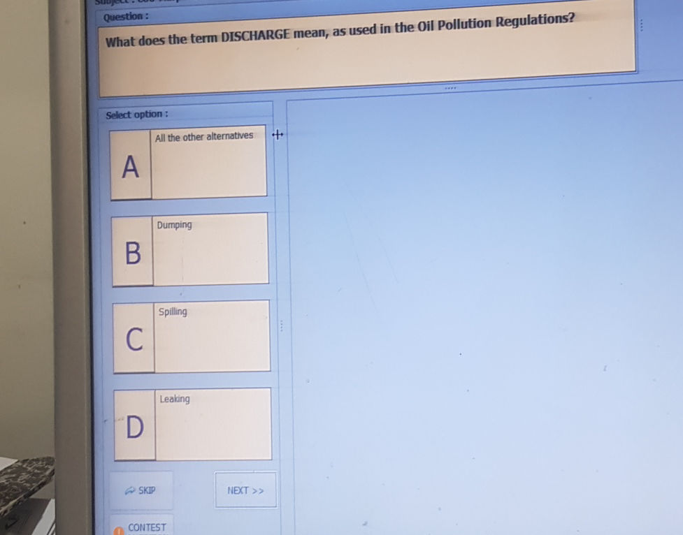 What does the term DISCHARGE mean, as used