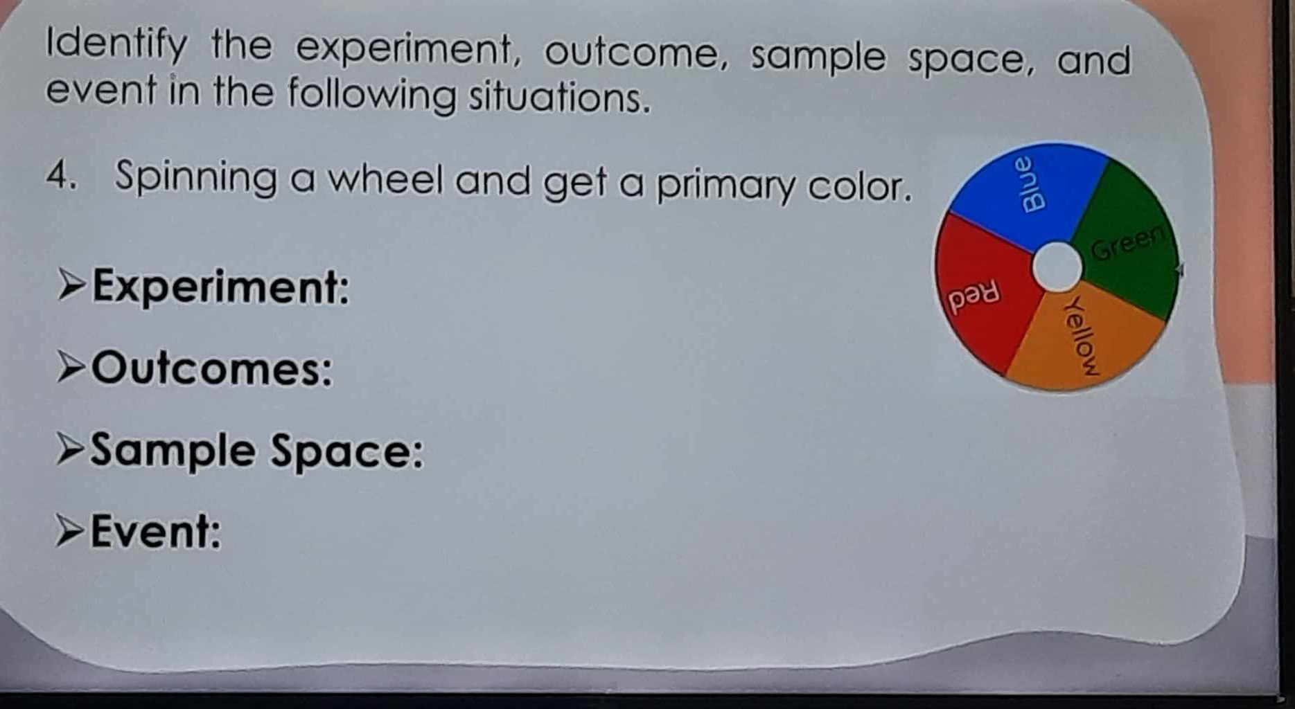 Identify the experiment, outcome, sample | StudyX